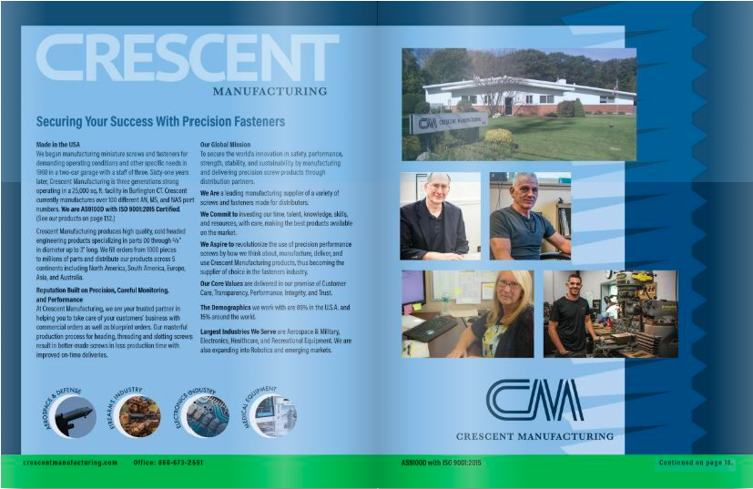 Crescent Manufacturing is on the cover of LINK Magazine